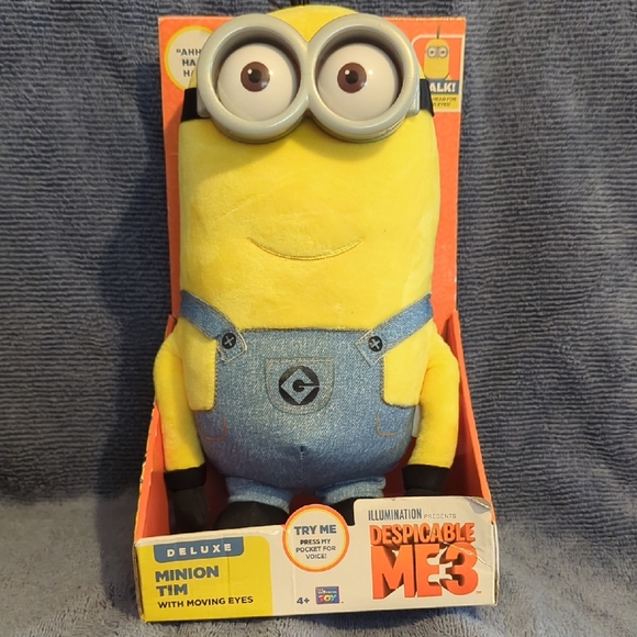 Universal | Toys | Universal Minion Tim Deluxe Plush Wmovable Eyes ...